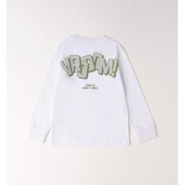IDO Jungen T-Shirt "BABY BOY SWEATER"optical wei&szlig;, Gr. 116, 100% Baumwolle, Shirts