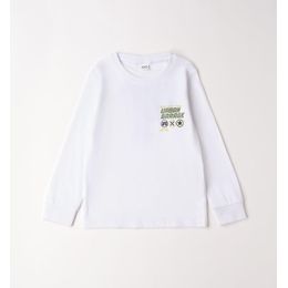 IDO Jungen T-Shirt "BABY BOY SWEATER"optical wei&szlig;, Gr. 92, 100% Baumwolle, Shirts
