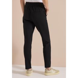 Cecil Damen Stoffhose, schwarz, Gr. XS, unifarben, Stoff, 61% Viskose, 32% Polyamid, 7% Elasthan, Hosen, Middle Waist
