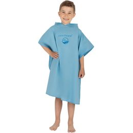 Normani Kinder Badeponcho aus schnelltrocknendem Mikrofaser in Blau | Gr.: 60 x 60 cm
