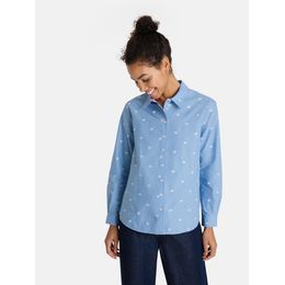 LIEBLINGSST&Uuml;CK LIEBLINGSST&Uuml;CK Damen Hemdbluse "RadunaL", blau, Gr. 40, bestickt, gemustert, mehrfarbig, Web, Obermaterial: 100% Baumwolle, Blusen, mit verspielter