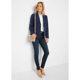 bonprix Damen Hosenanzug "Hosenanzug (2-tlg.Set)", blau, festlich, Gr. 40, unifarben, Web, Obermaterial: 90% Polyester, 10% Elasthan. Futter: 100%