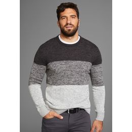 MAN'S WORLD MAN'S WORLD Herren Rundhalspullover "Bis Gr&ouml;&szlig;e 5 XL, in vielen Farben Preis- Leistungsbestseller", grau, Gr. M, meliert, Strick, Obermaterial: 50%