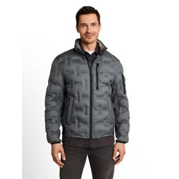 Tom Tailor Herren Steppjacke, grau, Gr. XXXL, unifarben mit Farbeins&auml;tzen, Web, Obermaterial: 100% Polyester. Futter: 100% Polyester, Jacken, mit