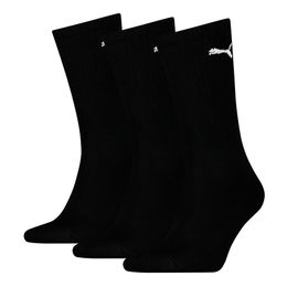 Puma Damen Sportsocken "UNISEX LIGHT CREW SOCK", Gr. 43, schwarz, Baumwollmischung, Socken, Mit flacher Zehennaht