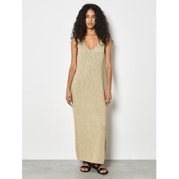 Apricot Damen Maxikleid "Strick-Maxikleid", gold, Gr. 38, uni, Strick, Obermaterial: 76% Viskose CV. 17% Nylon NY. 7% metallisierte Fasern MTF.,