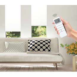 Elektrisches Rollo GOOD LIFE, B:90cm H:210cm, wei&szlig;, Kunststoff, Metall, Polyester, Rollos, "Vau - SMART HOME", mit Fernbedienung