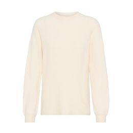 oxmo Damen Strickfleece-Pullover "Strickpullover OXFansy", wei&szlig;, Gr. XS, Obermaterial: 50% Viskose CV. 28% Polyester PES. 22% Polyamid PA., Pullover