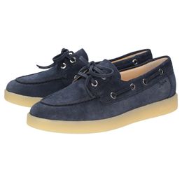 Sioux Damen Schn&uuml;rschuh "Melosana-700", Gr. 38, blau, Obermaterial: 100% Kalbsveloursleder CAVL. 100% Gummi rubber., Schuhe
