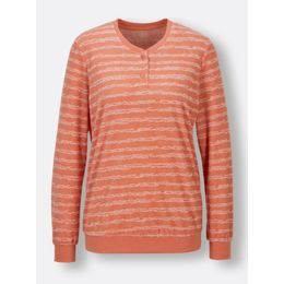 w&auml;schepur w&auml;schepur Damen Schlafanzug, papaya-ecru, Gr&ouml;&szlig;e 36/38