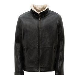RICANO Herren Bikerjacke "Lederjacke Arthur", schwarz, Gr. XXXL, Obermaterial: 100% Lammnappaleder LANA. Futter: 100% Polyester PES., Jacken,