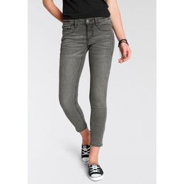 Arizona Damen 7/8-Jeans "mit Keileins&auml;tzen", grau, Basic, Gr. 42, Denim/Jeans, Obermaterial: 76% Baumwolle, 16% Polyester, 7% Viskose, 1% Elasthan,