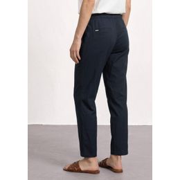 Street One Damen Stoffhose, blau, Gr. 44, unifarben, Web, 66% Baumwolle, 30% Polyester, 4% Elasthan, Hosen, im elastischen Materialmix