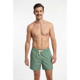 JOOP! JOOP Herren Badeshorts "Diamond Cornflower", gr&uuml;n, Gr. S, bedruckt, Microfaser, Obermaterial: 100% Polyester, Badehosen, Signature-Design, kleine