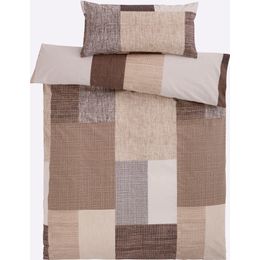 Bettw&auml;sche HEINE HOME, beige, Renforc&eacute;, 100% Baumwolle, Bettw&auml;sche