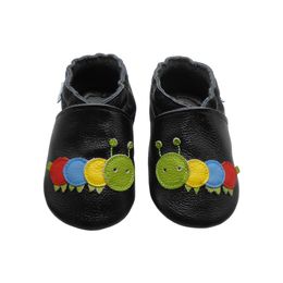 Basrakids Baby Krabbelschuhe aus Leder, weiche Lauflernschuhe mit rutschfester Sohle | Gr.: 23/24