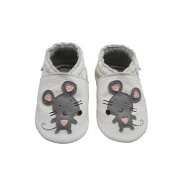 Basrakids Baby Krabbelschuhe aus Leder, weiche Lauflernschuhe mit rutschfester Sohle | Gr.: 23/24