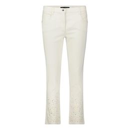 Betty Barclay Casual-Hose mit Stickerei in Rohwei&szlig; | Gr.: 38