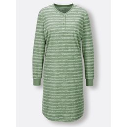 w&auml;schepur w&auml;schepur Damen Nachthemd, eucalyptus-ecru, Gr&ouml;&szlig;e 52/54