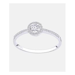 Diamant L'&eacute;ternel Verlobungsring aus 375 Wei&szlig;gold mit Diamant | Gr.: 52