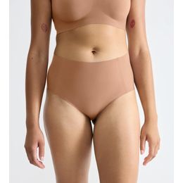 Sloggi Damen High-Waist-Slip "ZERO Feel 2.0", Gr. S, braun, Jersey, Obermaterial: 76% Polyamid, 24% Elasthan, Unterhosen, feine Mikrofaser,