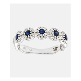 Diamant L'&eacute;ternel Eternity-Ring aus 375 Wei&szlig;gold mit Diamant mit Saphir | Gr.: 59