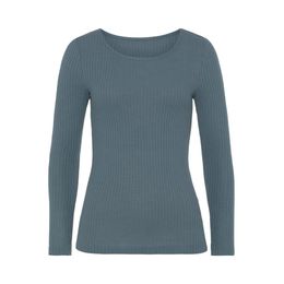 Lascana Langarmshirt in petrol | Gr.: 40-42