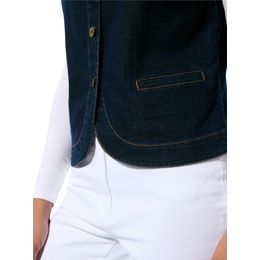 WITT Damen Jeansweste mit Leistentaschen, dark blue, Gr&ouml;&szlig;e 48