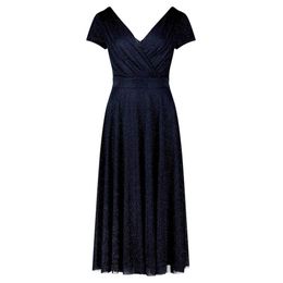 Vera Mont Cocktailkleid im Glitzer-Look in Dunkelblau/Grau | Gr.: 36