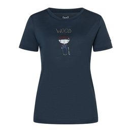 super.natural W WOOD CRAFTINE TEE in blau | Gr.: M