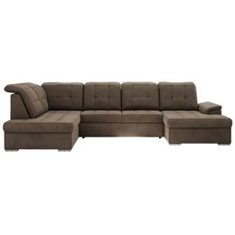 M&ouml;bel Kraft Wohnlandschaft mit Schlaffunktion Madrito braun Ma&szlig;e (cm): B: 323 H: 89 &raquo; M&ouml;bel Kraft