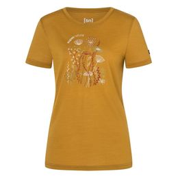 super.natural ROCK FLOWERS TEE in braun | Gr.: XS