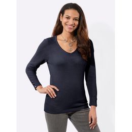 WITT WEIDEN V-Ausschnitt-Pullover in marine | Gr.: 52