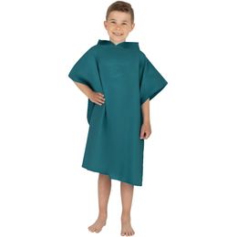 Normani Kinder Badeponcho aus schnelltrocknendem Mikrofaser in Petrol | Gr.: 60 x 60 cm