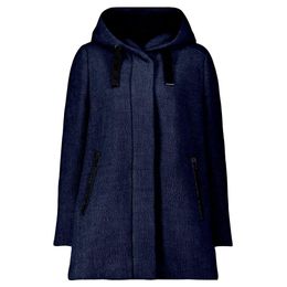 Gil Bret Wolljacke mit Kapuze in Moonlight Blue Melange | Gr.: 46