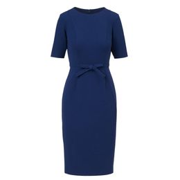 Adrianna Papell Knielanges Cocktailkleid Mini Bow Front Sheath Dress in Navy Sateen | Gr.: 44