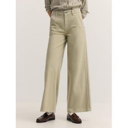 Bugatti Damen 5-Pocket-Jeans "Modern Fit", beige, Gr. 42, 66% Baumwolle, 34% Lyocell, Jeans, Modern Fit High Waist Baumwolle Lyocell