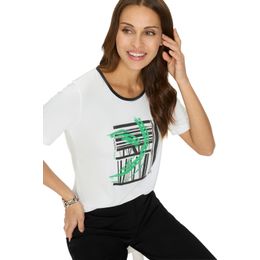 Heine Damen Kurzarmshirt, Wei&szlig;, Gr. 38, T-Shirts, Material: Viskose