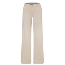 MAC Damen Weite Jeans "DREAM WIDE", beige, Gr. 42, Denim/Jeans, Obermaterial: 75% Baumwolle, 12% Modal, 9% Polyester, 4% Elasthan, Jeans, mit weitem