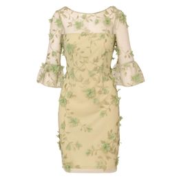 Adrianna Papell Kurzes Etuikleid Floral Embroidery Sheath Dress in Sage Multi | Gr.: 40