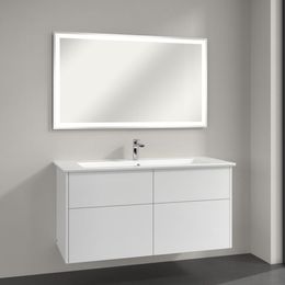 Villeroy & Boch Villeroy & Boch Finero Badm&ouml;bel Set 120 cm Glossy White Waschtisch mit Waschtischunterschrank und Spiegel