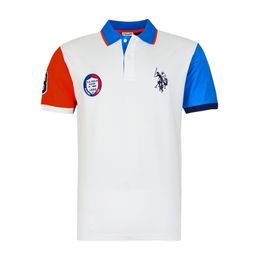 U.S. Polo Assn. Poloshirt 'Polo Players' Herren Gr&ouml;&szlig;e L blau / rot / wei&szlig;