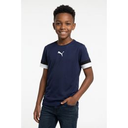 Puma Jungen Fu&szlig;balltrikot "TEAMRISE JERSEY JR", blau, Gr. 164, unifarben, Netz, Obermaterial: 100% Polyester, Trikots, Fu&szlig;ball, Kurzarm, mit