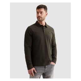 PME-Legend PME LEGEND Herren Langarm-Poloshirt, gr&uuml;n, Gr. XXXL, unifarben, Web, Obermaterial: 95% Baumwolle, 5% Elasthan, Shirts, mit Logo Stickerei