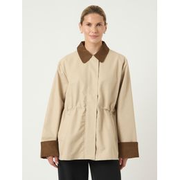 Y.A.S Damen Outdoorjacke "YASANCA LS PARKA JACKET S. NOOS", beige, Gr. 38, unifarben, Web, Obermaterial: 65% Baumwolle, 35% Polyester, Jacken
