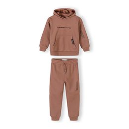 MINOTI Jogginganzug Jungen Gr&ouml;&szlig;e 98/104 cognac / schwarz