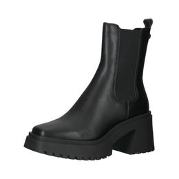 Steve Madden Damen High-Heel-Stiefelette "Steve Madden Stiefelette Leder/Textil", Gr. 41, schwarz, Leder, Textil, Schuhe