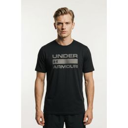Under Armour Herren T-Shirt "UA TEAM ISSUE WORDMARK SS", schwarz, Gr. S, Obermaterial: 60% Baumwolle, 40% Polyester, Shirts, leichtes Kurzarmdesign,