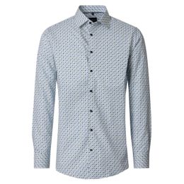 Venti Herren Businesshemd "Venti Businesshemd Langarm Print"blau, Gr. 40, bedruckt, 100% Baumwolle, Hemden