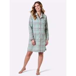 w&auml;schepur W&Auml;SCHEPUR Damen Sleepshirt "Sleepshirt", Gr. 36kalkmint, altrosa, kariert, 100% Baumwolle, gemustert, kariert, mehrfarbig, Kleider